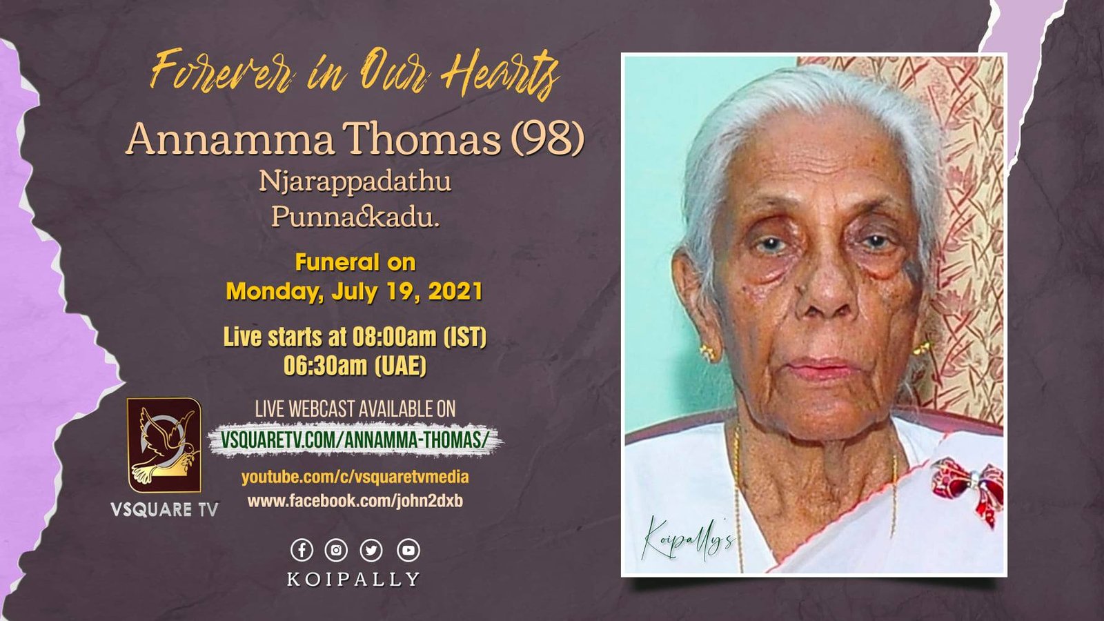 Annamma Thomas - V SQUARE TV NETWORKS